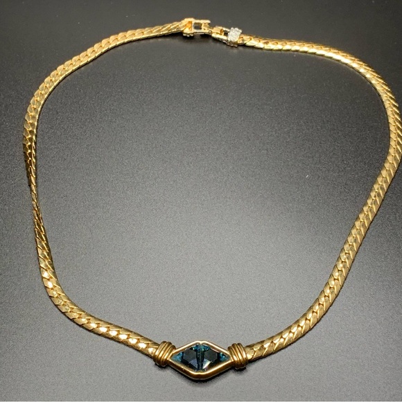 Swarovski | Jewelry | Sal Swarovski 96s Crystal Stationary Pendant Gold ...